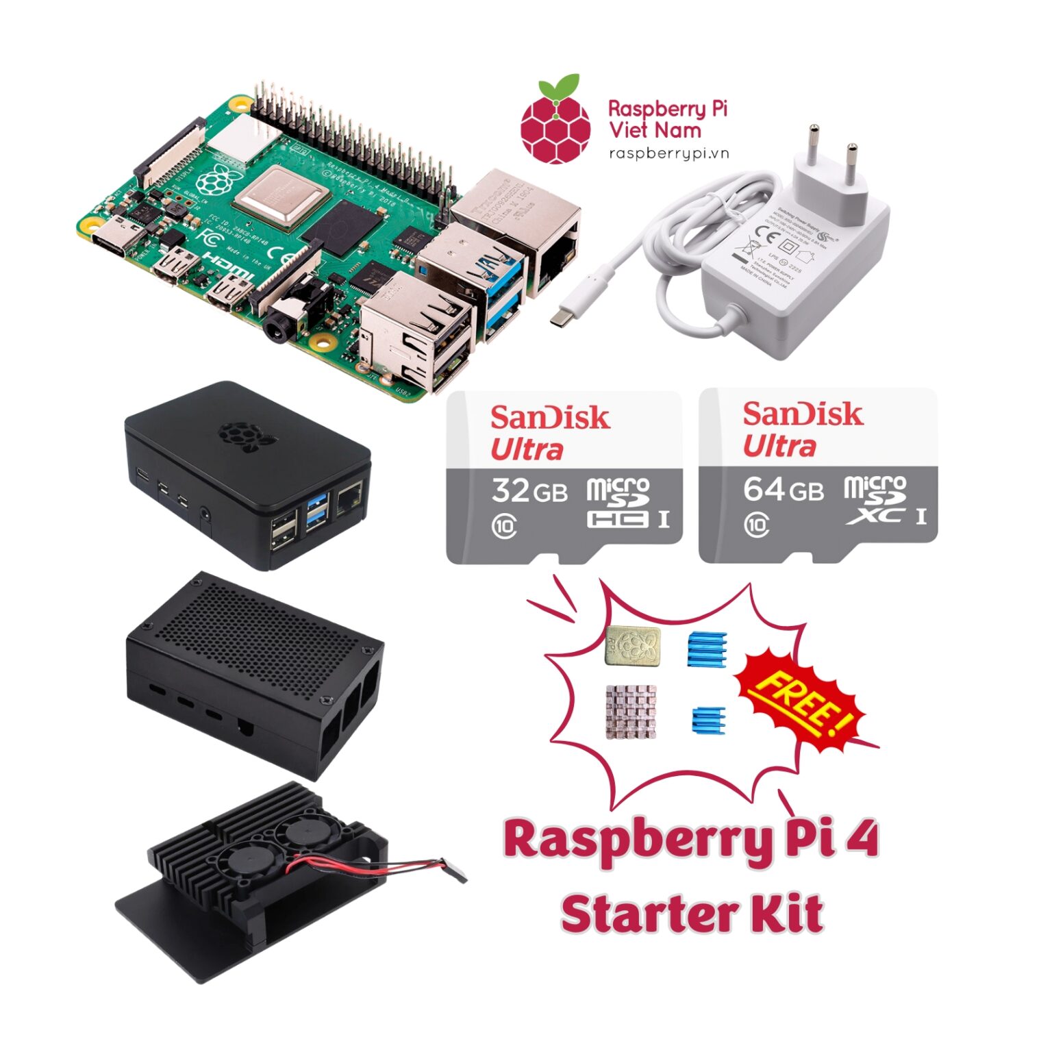 Combo Raspberry Pi 4 Starter Kit - Raspberry Pi Việt Nam