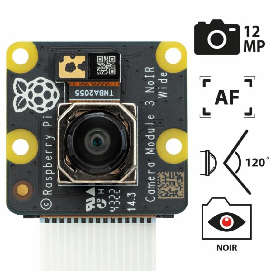Raspberry Pi Camera Module V3 - 12MP - Ống kính Lấy nét Tự động