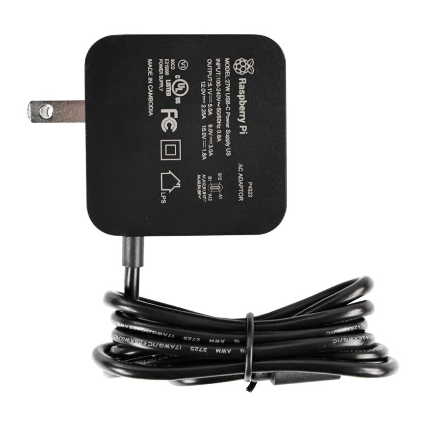 Nguồn chính hãng Raspberry Pi 5 USB-C PD (Power Delivery) 27W