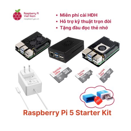 Raspberry Pi 5 Starter Kit - Miễn phí cài hệ điều hành