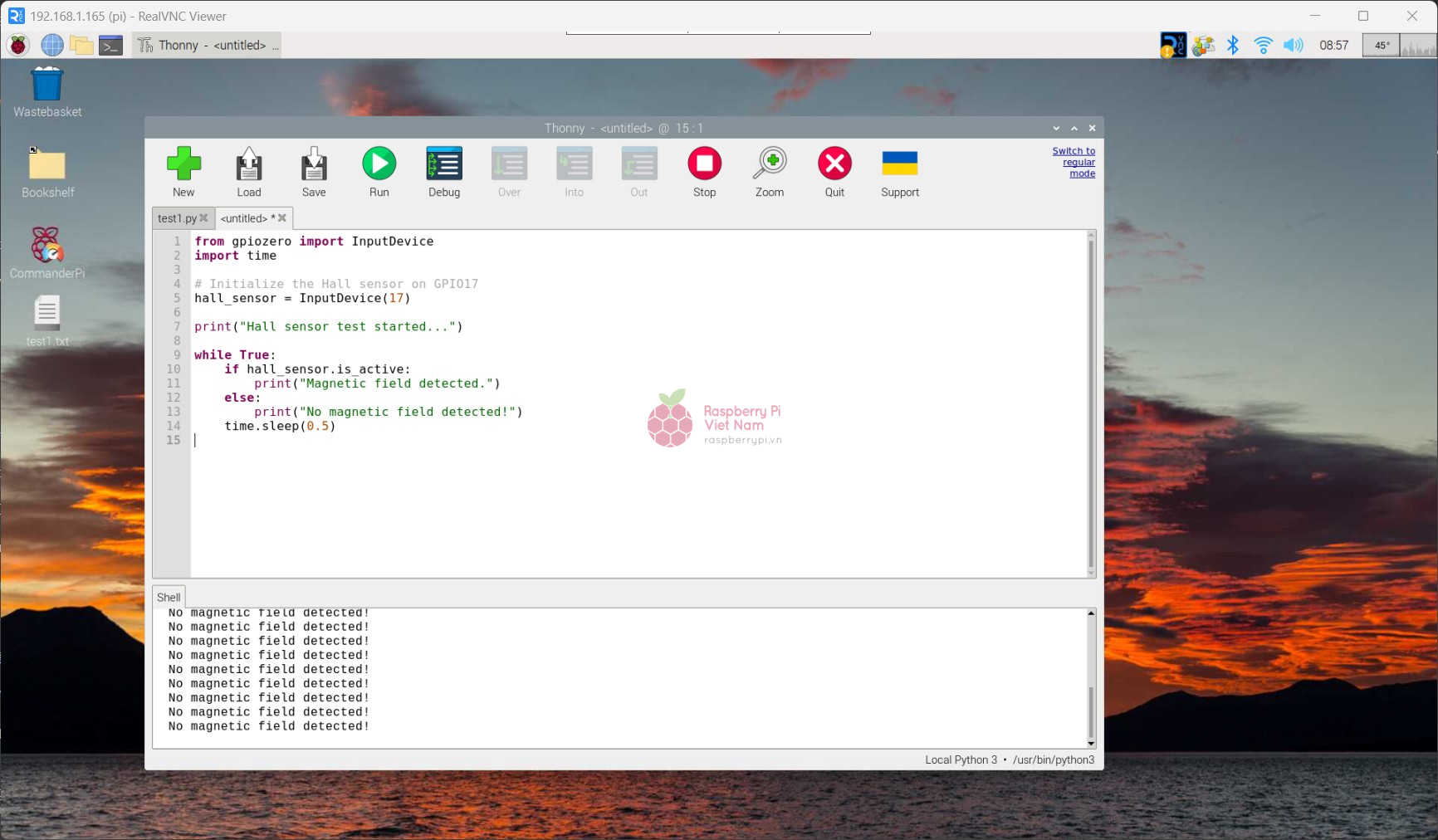 Raspberry pi vs hall sensor